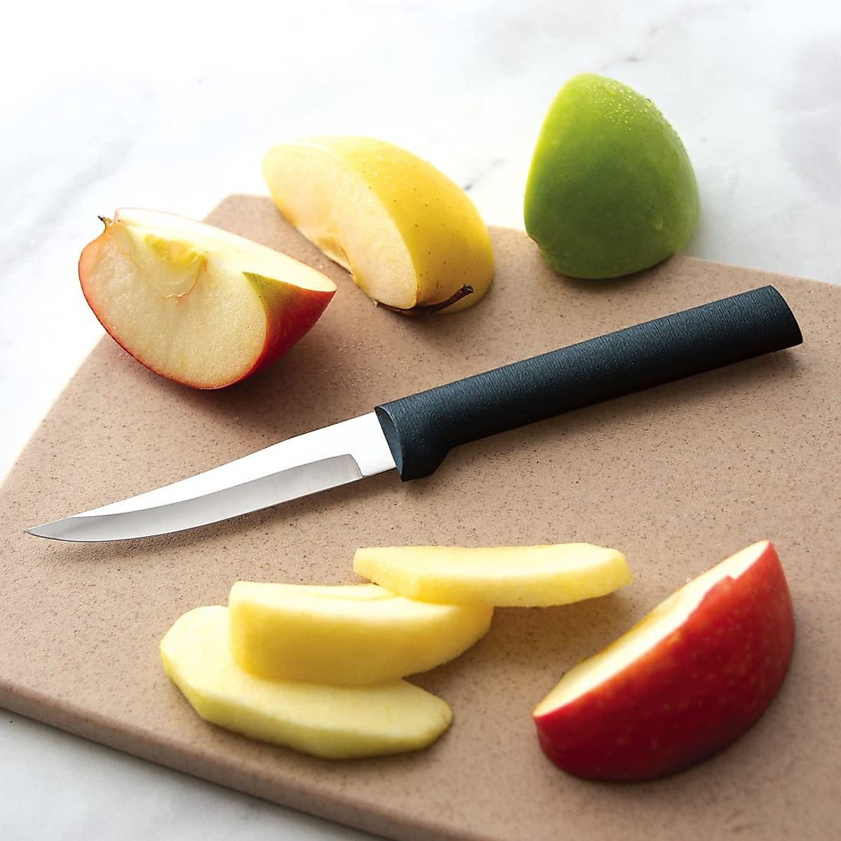 Rada Cutlery Heavy Duty Paring Knife –Stainless Steel Blade With Stainless Steel Black Resin Handle, 7-1/8 Inches