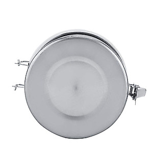 ASHATA Airtight Coffee Container,Stainless Steel Coffee Bean Storage Jars Vacuum Sealed Storage Jar for Sugar Tea Bean,Stainless Steel Food Storage Container with Clear and Transparent Cover(L)