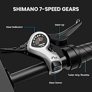 AMYET EB20 Electric Bike for Adults 1000W/ Peak 1500W Motor 48V/13AH Removable LG Battery Folding EBike Dual Shock Absorber Suspension 20''Fat Tire Ebike Electric Bike (Black)