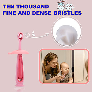 SVITOO Infant Toddler Toothbrush, 2 Pcs Toddler Training Teeth Brushes with Thousands of Soft Bristles, Children Oral Care for Sensitive Gums for 12 Months to 6 Years Babies, Prevent Stuck Throat
