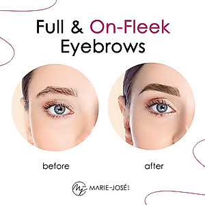 Marie-José & Co Henna Eyebrow Tint Medium Brown Dye, Eyebrow for Spot Coloring, Long-Lasting Eyebrow Powder, Water & Smudge Proof, 5 Sachets, Good for 50 Applications