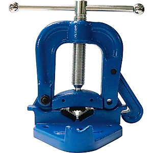 Global Industrial Bench Yoke Vise, 1/8", 3" Pipe Capacity