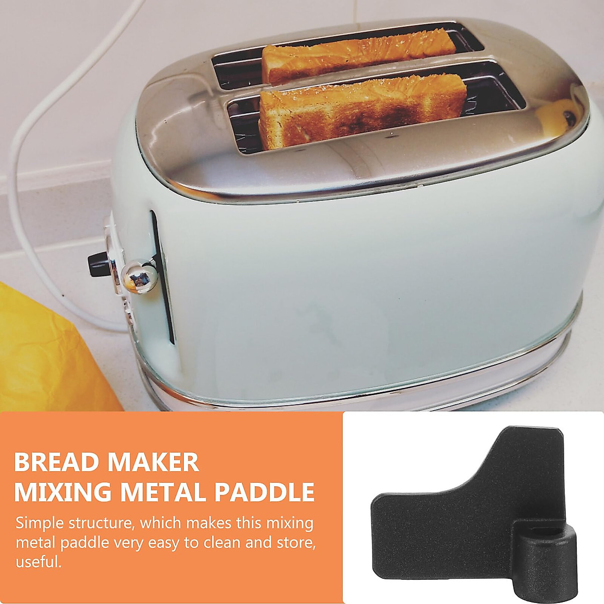 OSALADI Bread Maker Stirring Parts Bread Maker Mixing Paddle Bread Maker Stirring Rod Bread Maker Paddle Bread Maker Mixing Metal Paddle Bread Maker Stirring Tool Aluminum Supplies