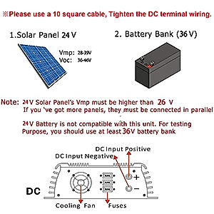 Y&H 1000W Grid Tie Inverter Stackable MPPT Pure Sine Wave DC30-45V Solar Input AC90-140V Output for 24V 30V 36V PV Panel