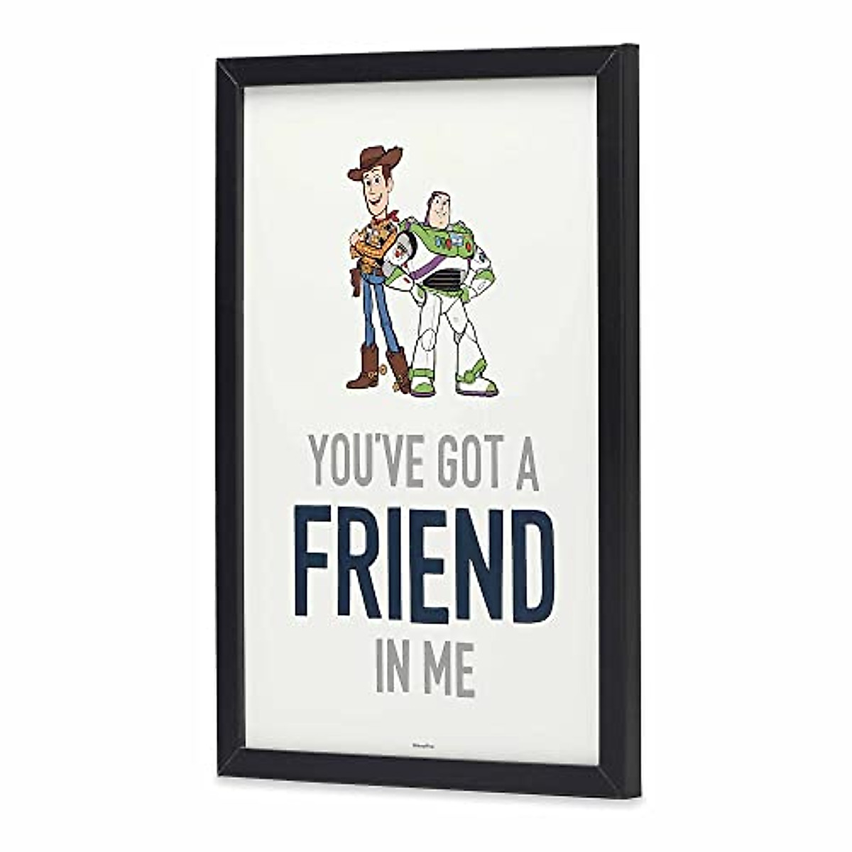 Open Road Brands Disney Pixar Toy Story You've Got a Friend in Me Woody and Buzz Framed Wall Decor - Cute Toy Story Picture
