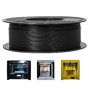 3D Printer Consumable, 1kg PLA Filament Smokeless Anti Clogging for Printing(Black)