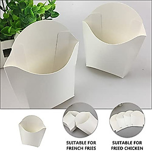 50pcsbags Paper Fry Kitchen For Multi-function Cups White Holders Chicken Snack Wedding Home French Professional Baking Bags Take Take- Holder Containers Restaurant