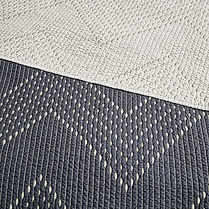 INK+IVY II13-564 Pomona 3 Piece Coverlet Mini Set, Full/Queen, Navy