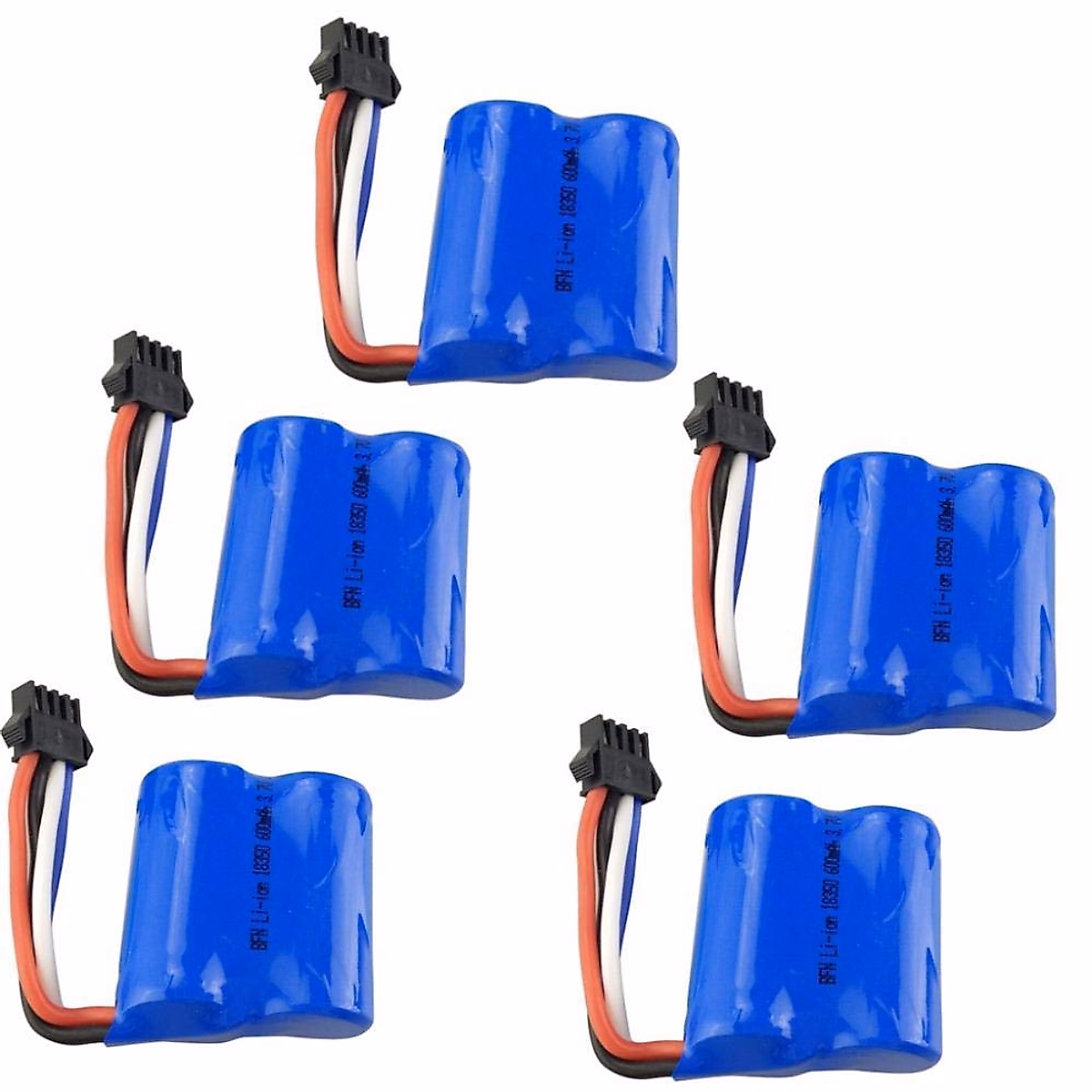 GzxLaY High-Performance Battery Backup 3.7V 600mah Lithium Battery for UDI001 5PCS Remote Control Ship Spare Parts Remote Control Boat 5pcs