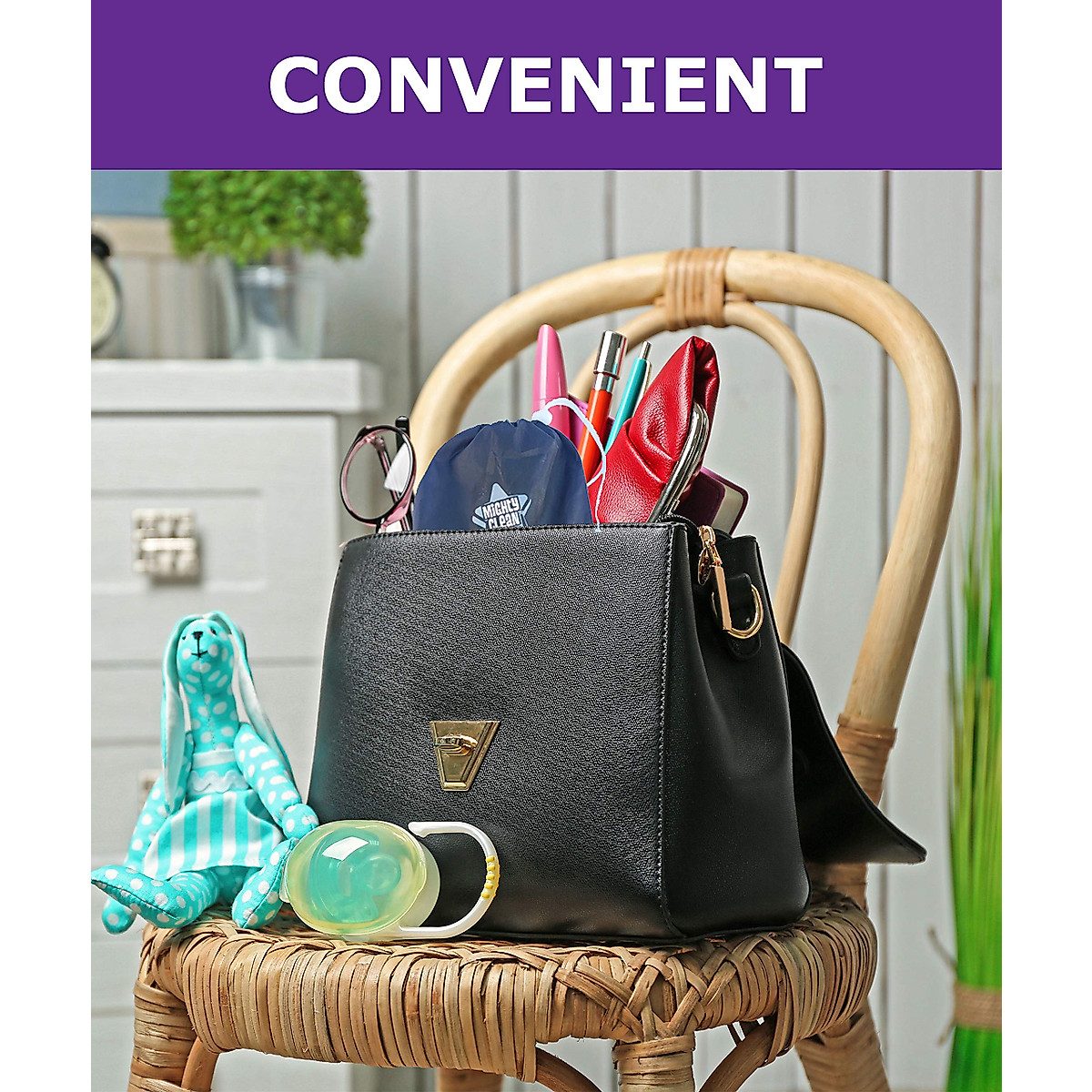 Mighty Clean Baby Folding Travel Potty Seat - Non-Slip, Portable Toilet Training Seat for Toddlers and Kids with a Reusable Travel Pouch