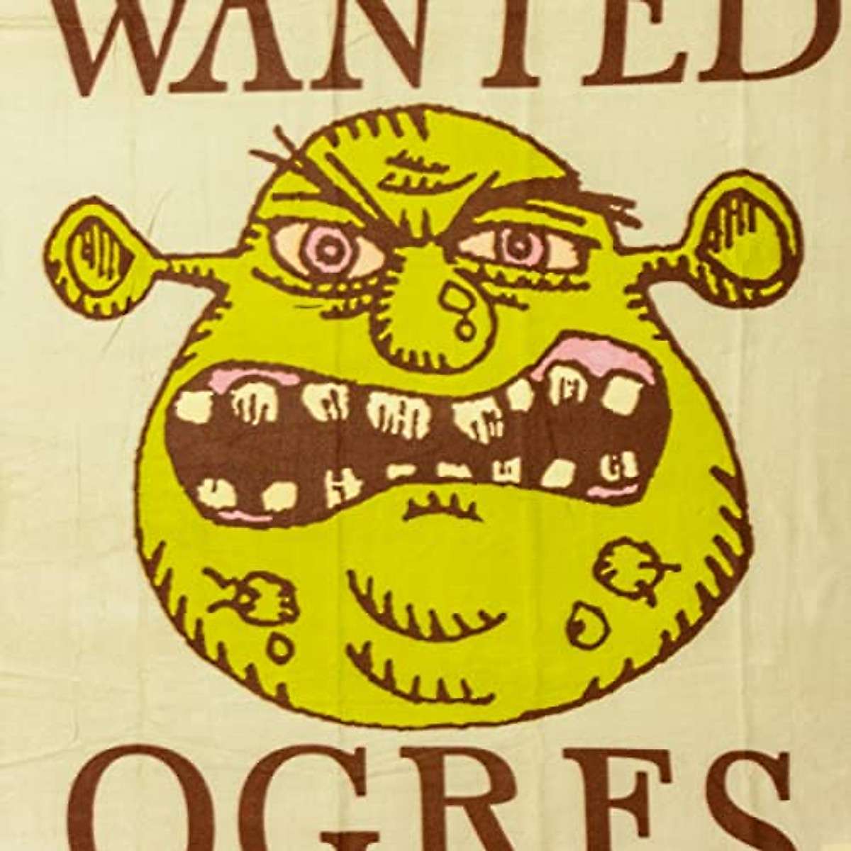 Silver Buffalo Shrek Wanted Ogres Fleece Throw, 45 inches x 60 inches