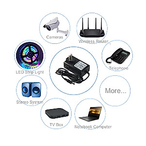 24V 3A 72W Power Supply Adapter,100-240V AC to DC, 5.5mm x 2.5mm DC Output Jack 24V AC Power Supply Wall Plug for 5050 3528 LED Strip Light LED Driver CCTV Security System