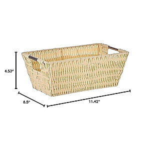 Whitmor Rattique Small Shelf Tote Latte (Pack of 2)