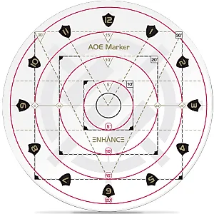 ENHANCE 30ft Spell AOE Damage Template - DND Area of Effect Marker for 1" Battle Grid Mat or Grid-Less Terrain - Upgraded Measure Tool Quickly Determines Spell Effects - Perfect for Tabletop RPG DMS