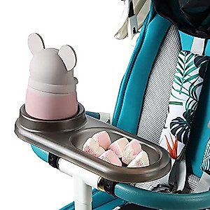 Cup and Tray Holder for Stroller, Baby Stroller Snack Tray Suitable for Most Strollers with Handrails.