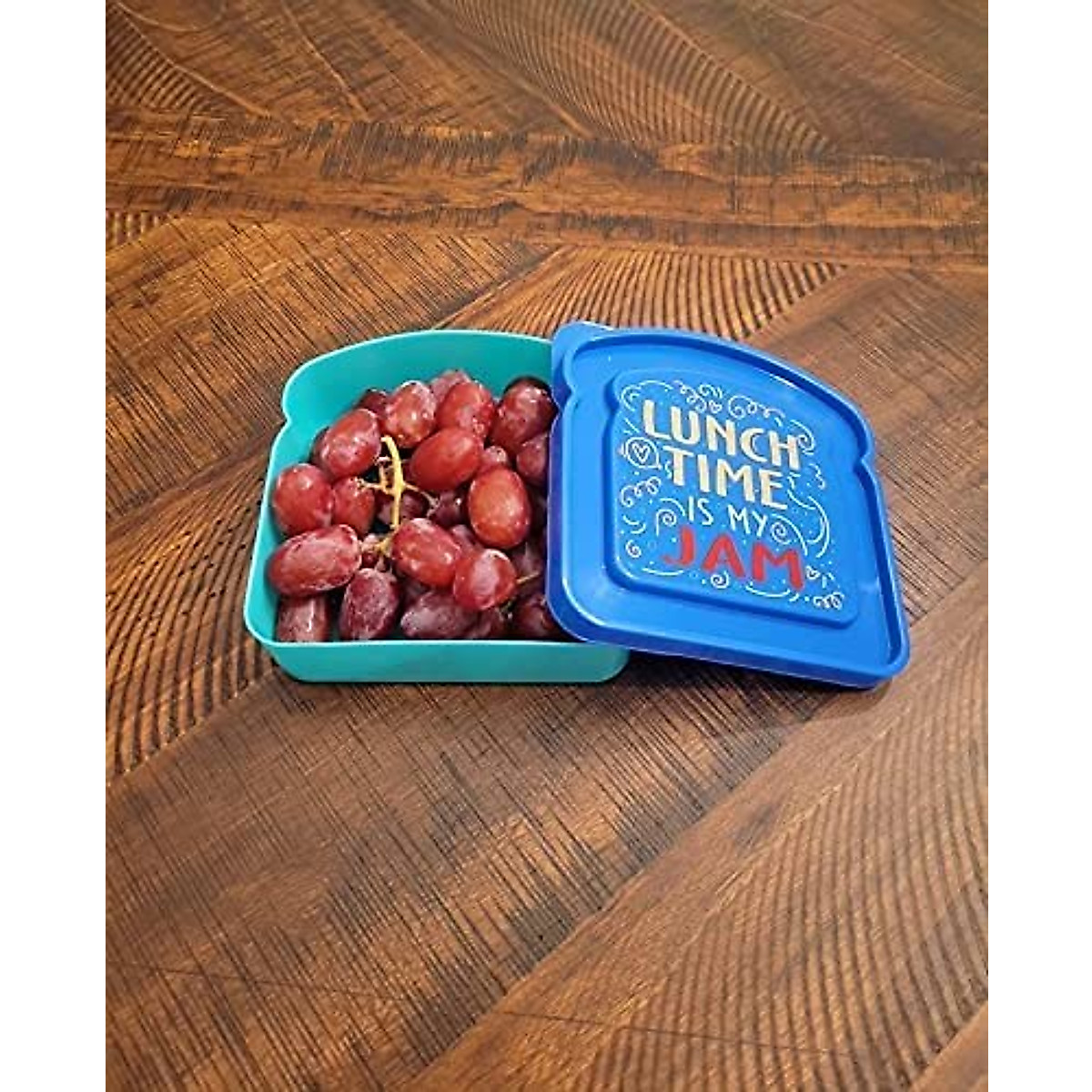 Innovarix Set of 3 Food Storage Sandwich Containers, 2 cups / 16 oz / 490 ml - 3 Different Designs. Great for Meal Prep. Kids or Adult Lunch Box - BPA Free and Reusable