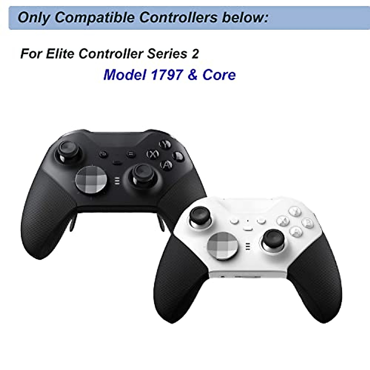 Elite Series 2 Thumbsticks, D-Pads, Paddles Trigger Buttons Replacement with Tools for Xbox One Elite Series 2 Controller Model1797 -Blue… (Black)
