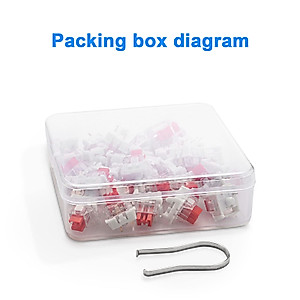 80PCS OUTEMU (Gaote) Red Switches 3 Pin DIY Replaceable Gateron&Cherry MX Equivalent Switches for Mechanical Gaming Keyboard