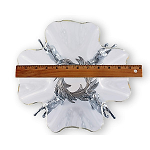 Arthur Court Designs Aluminum Metal Horse Stand with Acrylic Serving Bowl Diameter: 11 inch Tall: 9 inch