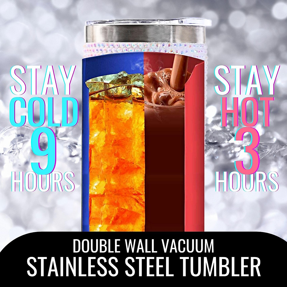 Onebttl Inspirational Gifts for Women, You Got This, Motivational Encouragement Job Promotion Congratulations Gifts for Women Coworkers, 20Oz Skinny Rhinestone Bling Tumbler with Lid & Straw