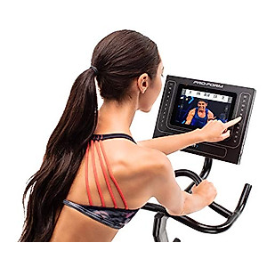 ProForm Studio Bike Pro 10 with 3 lb. Dumbbell Set and 30-Day iFIT Family Membership,Black