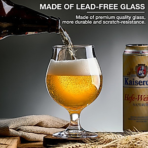 Meolibour Beer Glasses Set of 4, 16 OZ Classic Craft Goblet Glasses, Premium Beer Glasses Tumbler Set, Pub Beer Glasses, Unique Design Beer Glasses, Dishwasher Safe