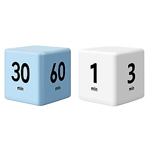 Feilifan Cube Timer, Kitchen Timer Kids Timer for ADHD Productivity Workout Flip Timer Classroom for StudyTime Countdown Management Timercube