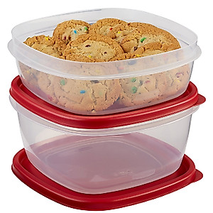 Rubbermaid Storage Containers, 10-Piece, Red, Clear