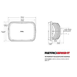 Retrobright - Retrobright Led Sealed 5X7 Rect Yellow (LFRB110)