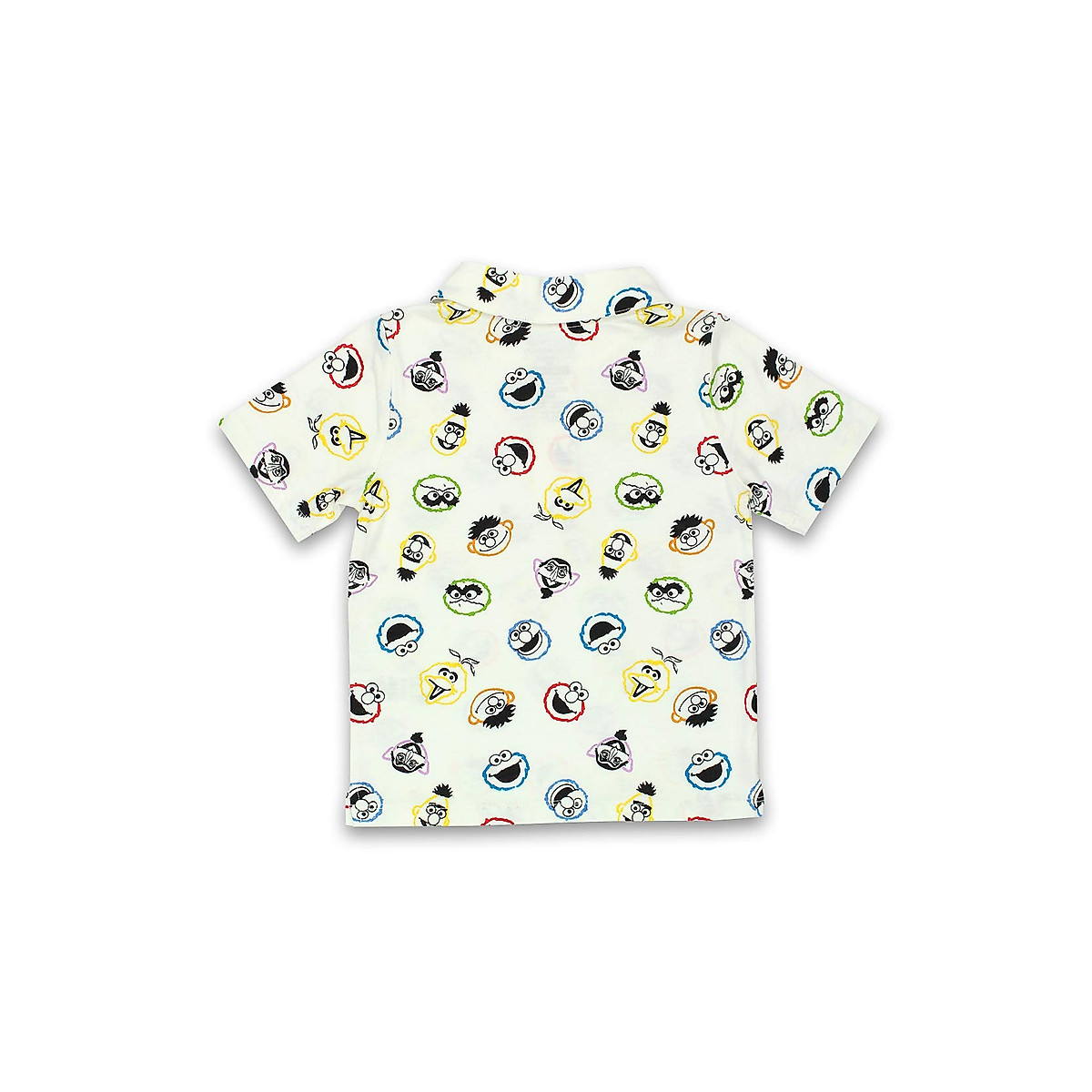 Isaac Mizrahi Loves Sesame Street Gang Elmo Baby Toddler Polo Collared Shirt (2T, White)