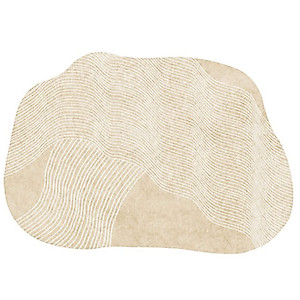 Beige Modern Minimalist Abstract Area Rug for Living Room Bedroom Dining Room Boho Soft Home Office 8x10 Carpet Shaped Bahtroom Kitchen Runner Rug