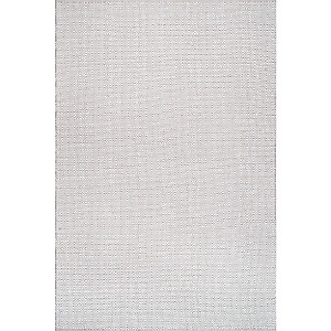 nuLOOM Lorretta Geometric Cotton Area Rug, 8x10, Taupe