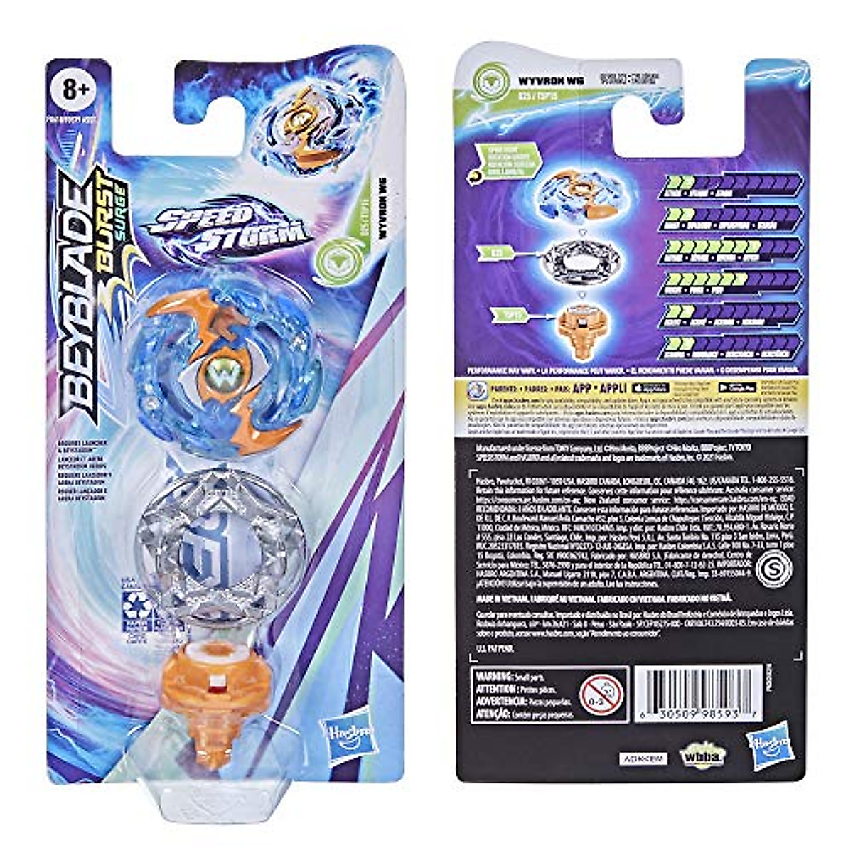 BEYBLADE Burst Surge Speedstorm Wyvron W6 Spinning Top Single Pack -- Defense Type Battling Game Top, Toy for Kids Ages 8 and Up