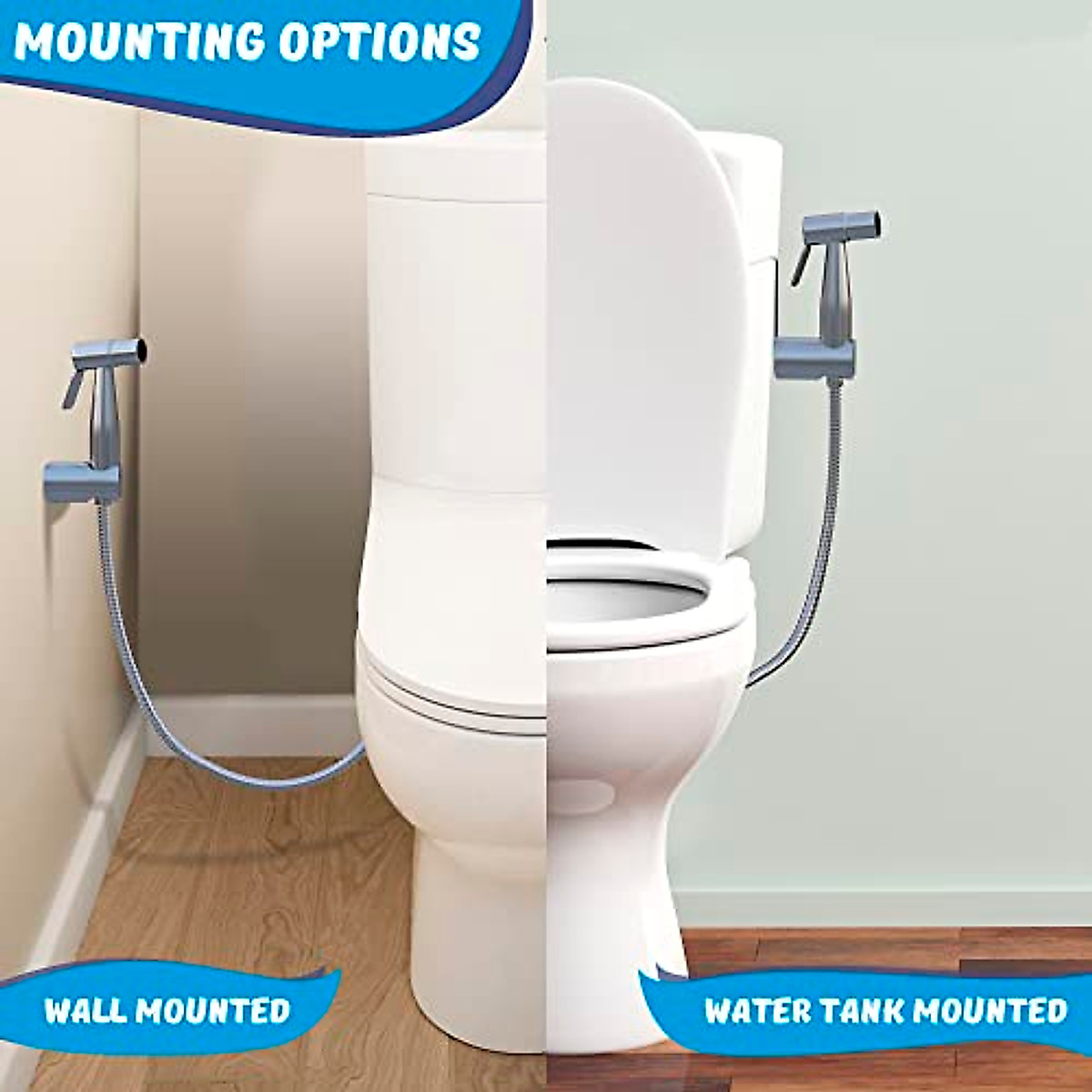 AVAbay Handheld Bidet Sprayer for Toilet - Jet Sprayer for Toilet - Adjustable Water Pressure - Easy to Install Toilet Water Sprayer - Bidet Attachment for Feminine Wash and Cloth Diaper Sprayer