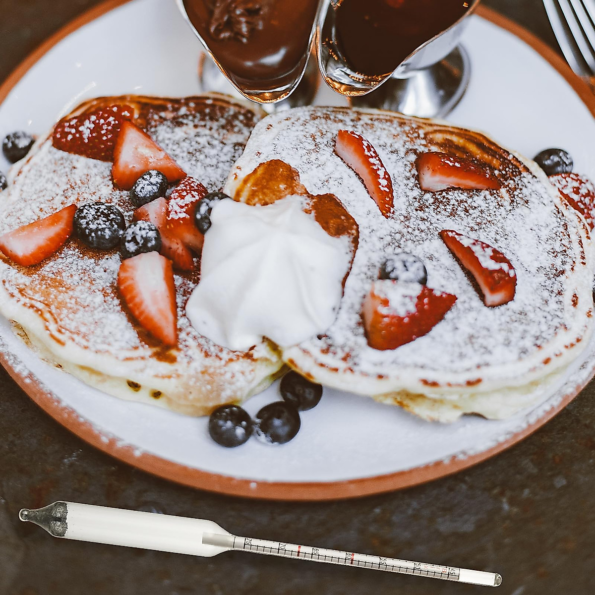 Maple Syrup Hydrometer Test Cup Kit, Maple Syrup Density Kit, Measures Sugar Content in The Syrup, Stainless Steel Maple Syrup Kit, Easy to Read and Accurate, with Cleaning Brush