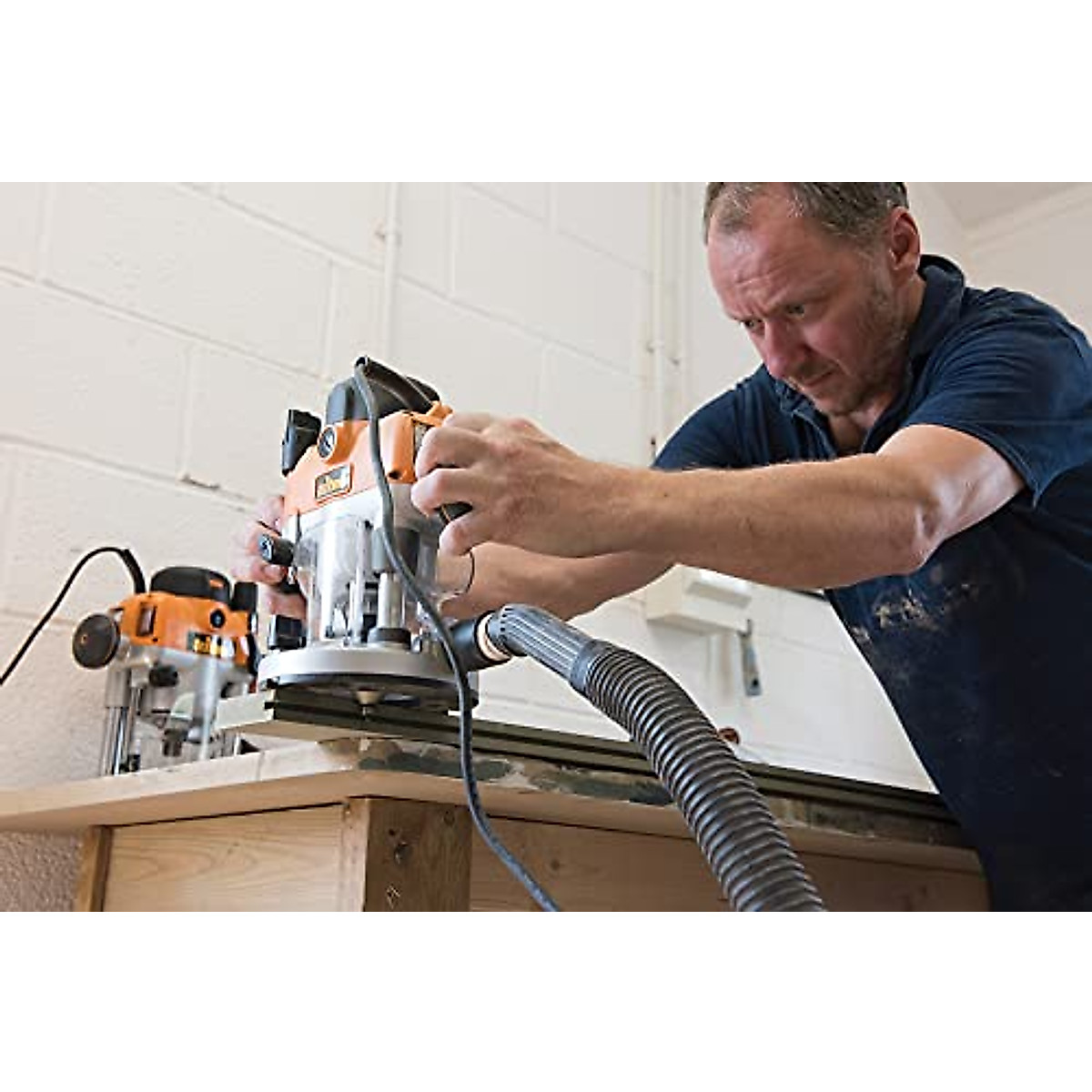 Triton MOF001 2-1/4 HP / 13 Amp Dual Mode Precision Plunge Router , Orange
