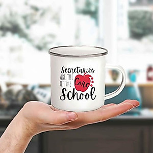 Humorous Gift Appreciation Gift For School Secretaries And Administrators - Show Your Gratitude With 11oz Ceramic Cup 12oz Enamel Silver Mug