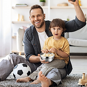 20 Pcs Stainless Steel Bowls Set 17 oz Double Walled Insulated Soup Bowls Snack Metal Bowl for Ice Cream Salad Noodles Sauces Serving, Easy to Clean, 5.1 x 2.6 Inch