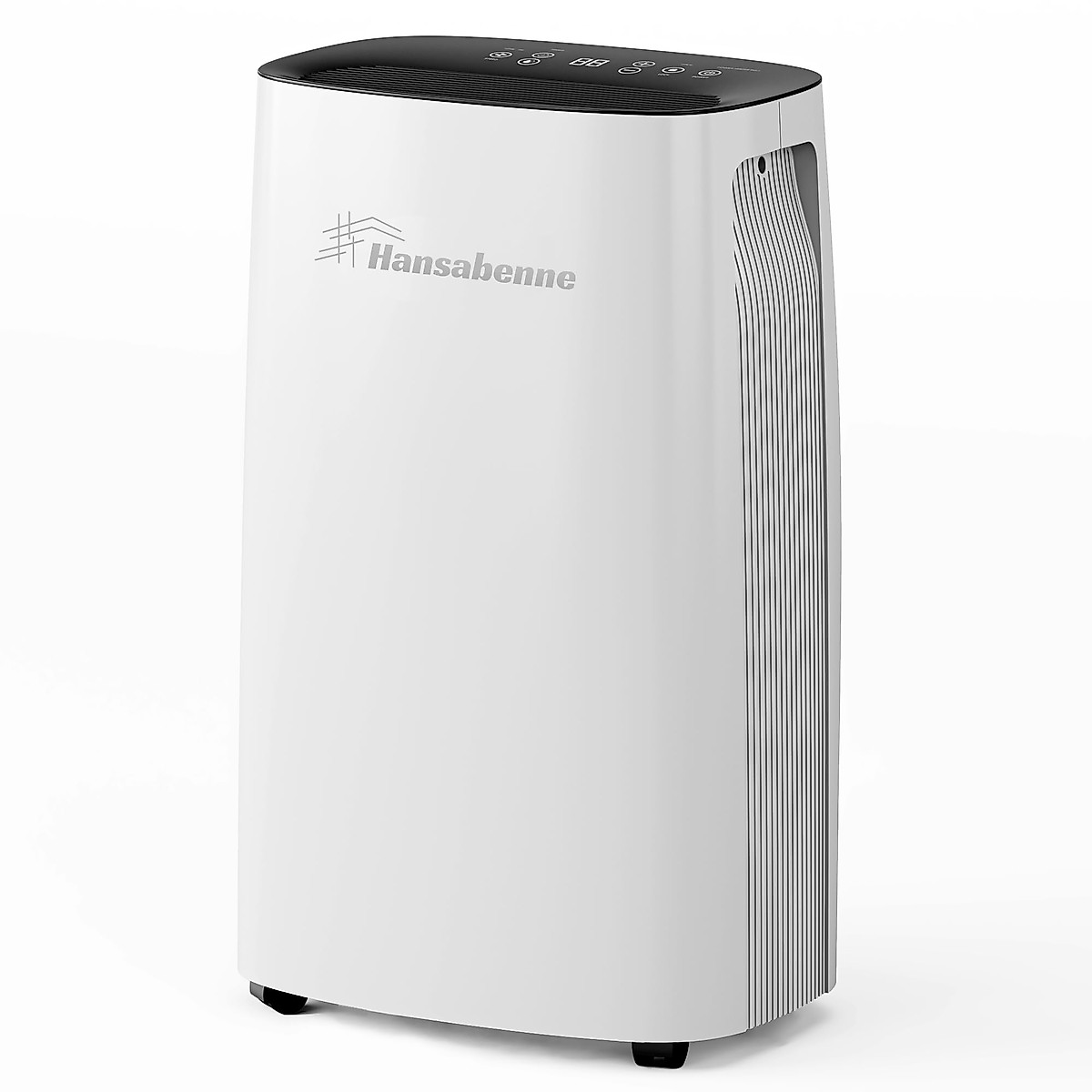 Hansabenne 50-Pints Dehumidifier for Basements - 4500 Sq. Ft. Dehumidifier with Auto or Manual Drainage - Compact Dehumidifier with Intelligent Humidity Control | Auto Defrost | Dry Clothes