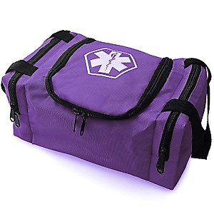 ASA TECHMED First Aid Responder EMS Emergency Medical Trauma Bag EMT, Fire Fighter, Police Officer, Paramedics, Nurse, Purple