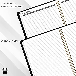 2024-2025 Monthly Planner - 18 Monthly Planner/Calendar 2024-2025, Jul 2024 - Dec 2025, 8.86" x 11.4", Monthly Tabs, Faux Leather, Pocket, 25 Note Pages, Passwords, Twin-Wire Binding, Thick Pape