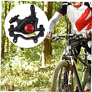 1 Pair Front & Rear HB-100 MTB Bike Hydraulic Disc Brake Calipers Aluminum Alloy Mountain Bike Road Bicycle Line Pulling Brake Clamp (Color : Black, Size : Front+Rear)