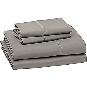 Pieridae King Size Sheets Set - 4 Piece, Grey King Sheets, Ultra Soft Breathable Linen Bed Sheets for King Size Bed, Double Brushed King Bed Sheets, Hotel Luxury King Size Sheets Deep Pocket Set, Grey
