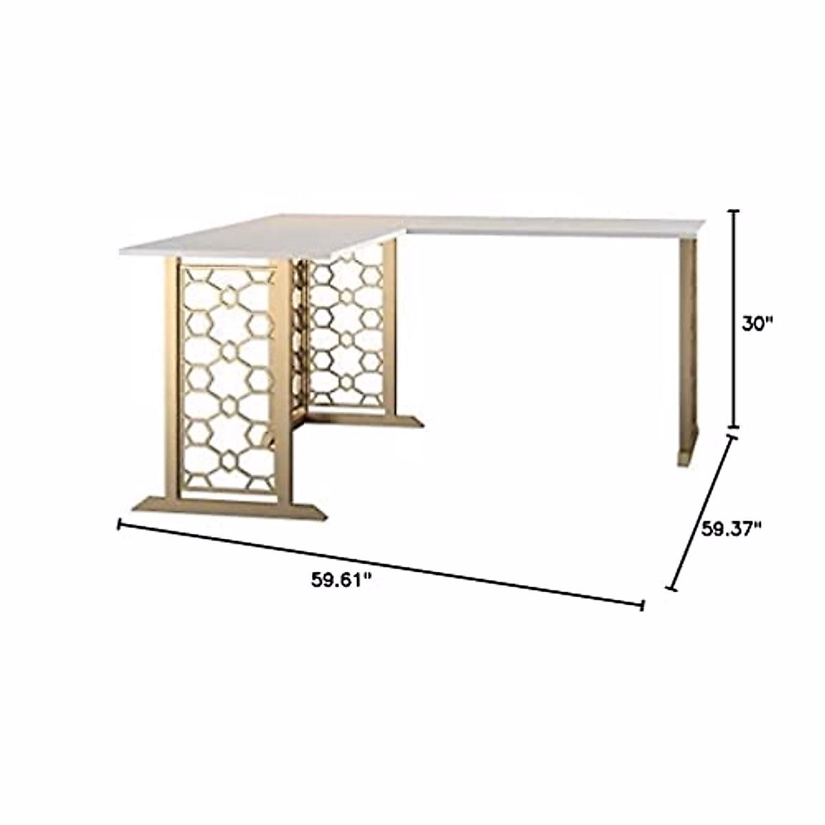 CosmoLiving by Cosmopolitan Ella L, White Desk