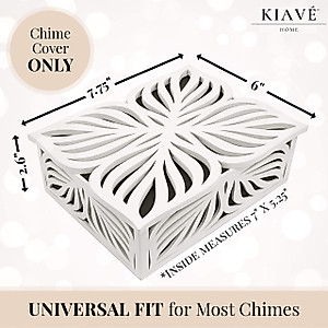 Kiavé Doorbell Chime Cover Only - Wood Doorbell Cover Box, Modern Tropical Design, Decorative Door Bell Chime Covers, Instantly Upgrade Your Home, Universal Fit, All Hardware Included, (Standard)…