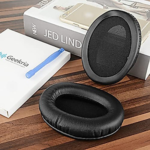 Geekria QuickFit Replacement Ear Pads for HyperX Cloud Flight, Cloud Flight S, Cloud Stinger Gaming Headphones Ear Cushions, Headset Earpads, Ear Cups Repair Parts (Black)