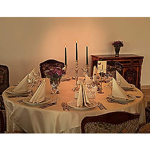 Hyoola 12 Pack Tall Taper Candles - 10 Inch Hunter Green Dripless, Unscented Dinner Candle - Paraffin Wax with Cotton Wicks - 8 Hour Burn Time