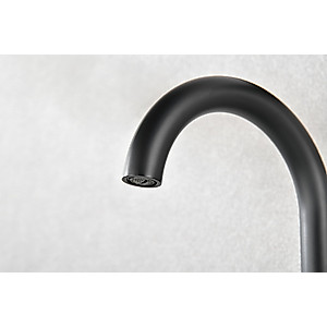 Derengge Bathroom Faucet,Single Handle Bathroom Sink Faucet with Water Supply Line,1 Hole or 3 Hole Lavatory Vantity Faucet with Pop-up Drain,Matte Black Finished,F-1328-MT
