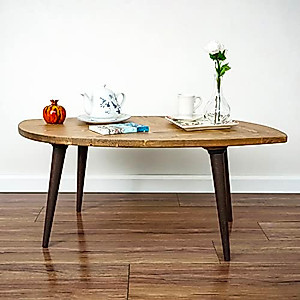 Modern Center Table | Spruce Tree Coffee Table | Modern Table | Modern Living Room Furniture | Wooden Furniture (L_Dark)