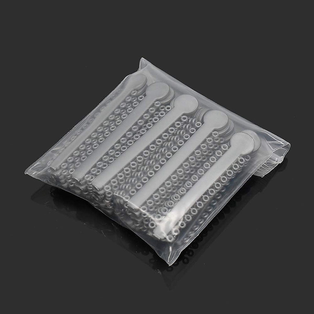 Angzhili Dental Ligature Ties for Braces,Orthodontic Ligature Ties,1040 Pcs Elastic O-Ring (Gray)